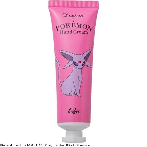 Lovisia×Pokemonコスメシリーズから大人気のハンドクリームが30種類になって新発売！4種の保湿成分（アルガンオイル・セラミド・シアバター・ワセリン）配合♪サラッと潤うテクスチャーでオールシーズンOK！清楚で爽やかなシャボンの香り♪