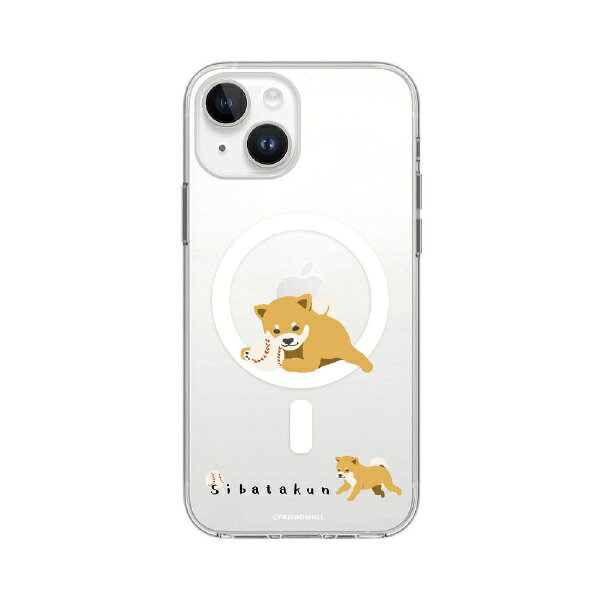 可愛い「しばたさん」の公式ライセンス品。マグネット搭載のMagSafe対応クリアケース。