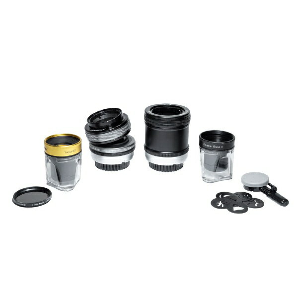 「Lensbaby Twist 60 & ダブルグラス II オプティック・スワップ・キット」は、「コンポーザープロII」、「固定鏡筒」の2つの鏡筒と、「Twist 60」、「ダブルグラスII」という描写の異なる2種類のオプティック（光学ユ...
