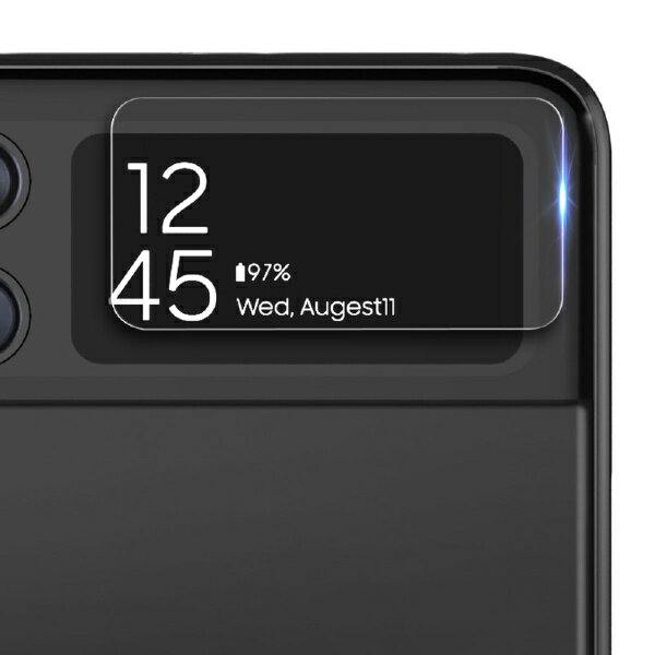 araree（アラリー）のGalaxy Z Flip 3「CORE強化ガラスフィルム」は生活の中で起こりやすいスクラッチや衝撃に強い、高性能のカバーディスプレイ用強化ガラス保護フィルムです。