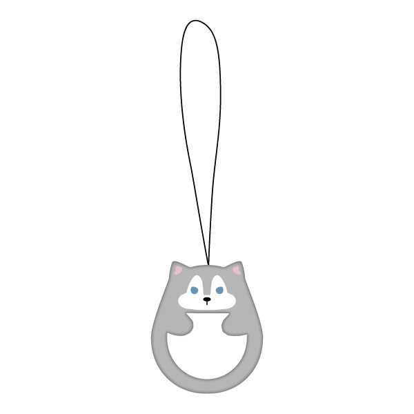 かわいい動物たちが “ぎゅっと掴んで ” 落下を防いじゃう！？ソフトシリコンを使用した柔らかな質感のリングストラップ。