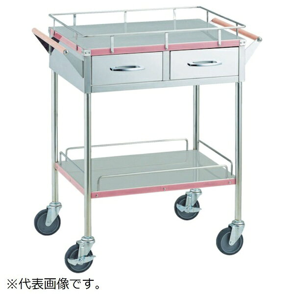 ■抗菌ステンレスワゴンにパステルカラーの塩ビのラインを入れたワゴンです。■用途や場所によって色による使い分けができます。【仕様】・最大積載量（kg/台）： 50・均等積載量（kg/段）： 30・間口（mm）： 600・奥行（mm）： 450...