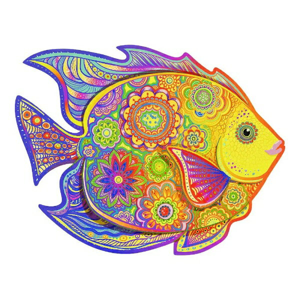 ●ユニドラゴン シャイニングフィッシュは、動物や木のような自然をテーマにした形状のピースで構成されている魚の形をしたパズル 木製ジグソーパズルです。鮮やかな色彩と特殊な形状、優れた品質と複雑なレーザーカットが自慢の木製フィギュアパズルです。...