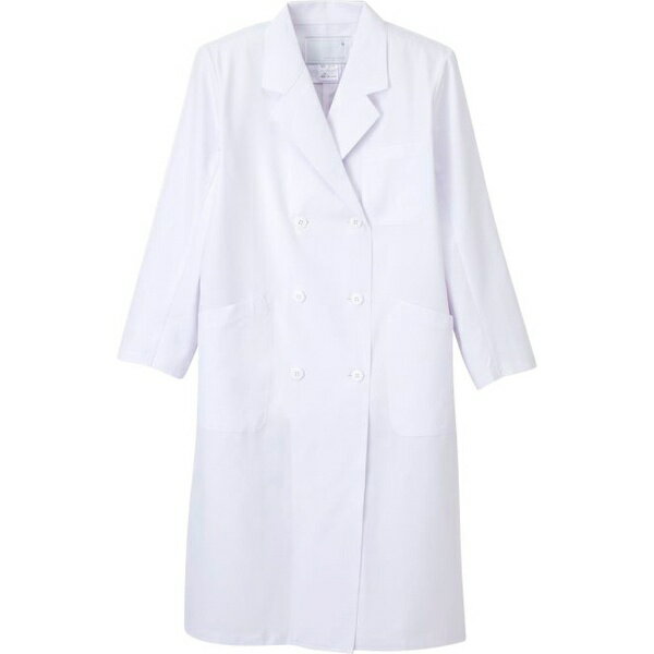 ダブルの第1ボタンは左右とも表ボタンホール止めになっています。ボタンがけがしやすい、衿元が型崩れしにくい効果があります。●左胸、両腰ポケット●特殊プレス仕上げのため、洗濯後も美しい仕上がりが維持されます。●特殊仕上により制電、吸水、防汚効果...