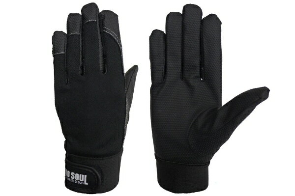 PU生地でグリップ力と通気性に優れ、ストレッチ性の高い合皮が手に馴染んで快適な作業を実現します。手の平全体がタッチパネルに対応し、洗濯可能で速乾性にも優れています。