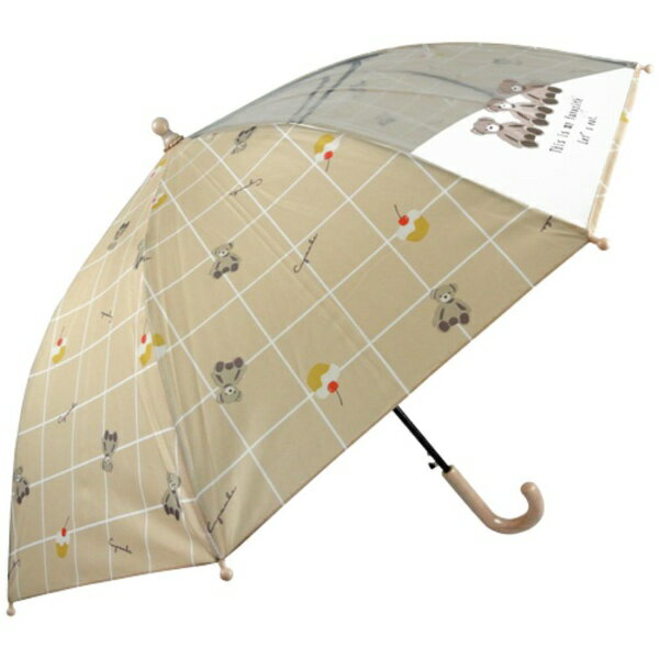 ■可愛い柄が詰め込まれた女の子向けキッズ用長傘が発売♪（親骨50cm）【軽くて丈夫】■親骨にグラスファイバー骨を採用。■強い風にもよくしなり、折れにくいので安全！■低学年のお子様でも持ちやすい軽さなのが嬉しいポイント。【透明窓】■傘生地は1...