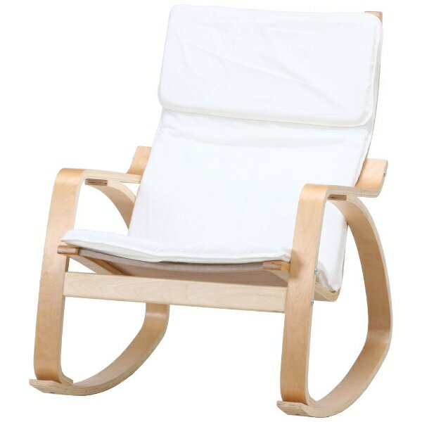 心地よい揺れでリラックス。木製ロッキングチェア。■シンプルなデザインと木製の温かみでお部屋によく馴染みます。■また、幅67cmとスリムでお部屋に取り入れやすいサイズです。■頭部が当たる部分はクッションが二重になっており、背もたれも高くゆった...