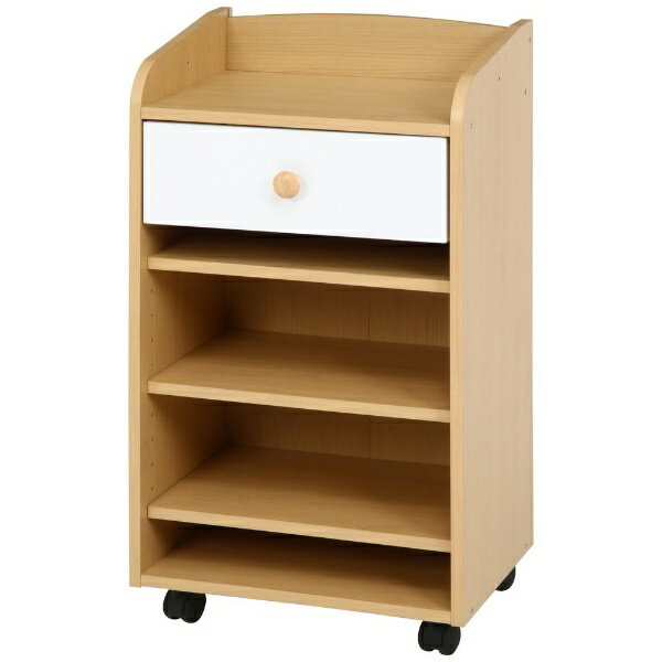 コロコロ動くminiリビングラック。■ナチュラル色で形もシンプルなので、リビングでも子供部屋でも使いやすい。■内寸幅38.5×奥行26.5×高さ8cmのトップラックは、インテリアを置いたり、本棚にするなど便利で使いやすい。■内寸幅35×奥行...