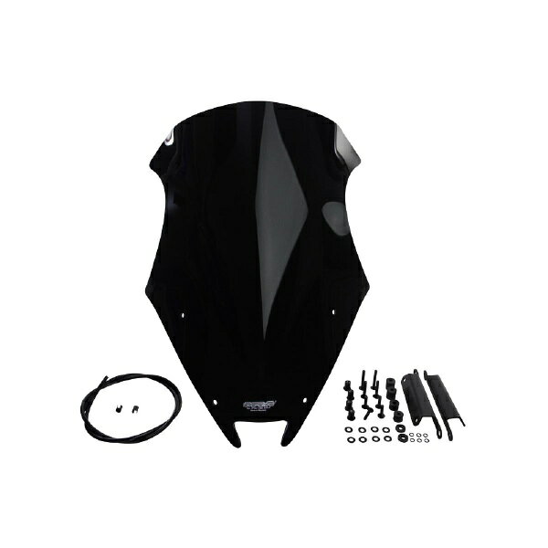 厚み：3タイプ：スクリーン レーシング色[カラー]：ブラックサイズ：幅350mmx長さ480mm（長さの純正比 +50mm）材質[素材]：アクリル仕様：グラデーション無し付属品：スクリーンモール、専用取付ブラケット型番：457