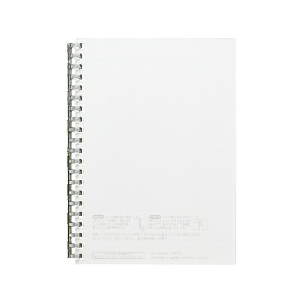 ●本体寸法：幅×奥行×高さ 134×12×182mm●本体重量：75g●規格：B6●収容量：リーフ30枚●材質：表紙／ポリプロピレン(生地厚0.5mm)、とじ具／ポリカーボネート、リーフ／上質紙●色：クリヤー