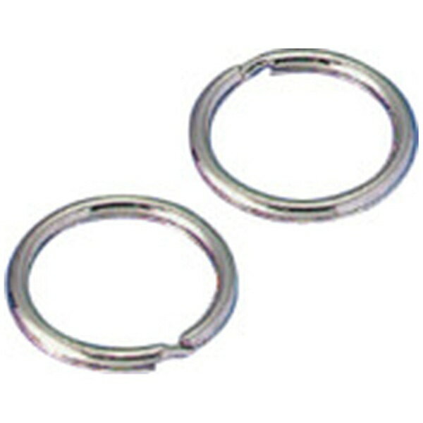 ■表示板を見やすく設置できる取付具です。【用途】・標識、バルブ表示板等の取り付けに。【仕様】・D（mm）： 1.5・L（mm）： 15.5・内径（mm）： 15.5・線径（mm）： 1.5【材質／仕上】・鉄（ニッケルメッキ）