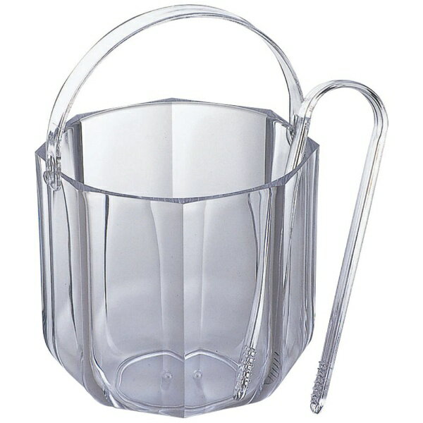 氷を長時間キープでき、結露しにくい二重構造。透明度の高いトライタン製なので中身がよく見えます。アイストング付。