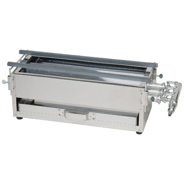 大、中、小平板12mm×H4mm特大鉄久12mm角用途・お店の広さに合わせて選べる、コンパクトサイズから大型サイズまで揃った本格派ガス焼き台。ガス直火式で、焼鳥はもちろん、どんな素材でも美しく焼き上げるガス焼き台です。