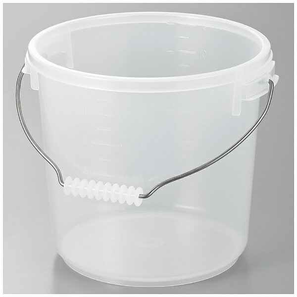 用途に応じて色分けができるカラーバケツ。ご家庭で・業務用に多彩な用途で活躍。本体内側に目盛付なので容量が一目でわかる。
