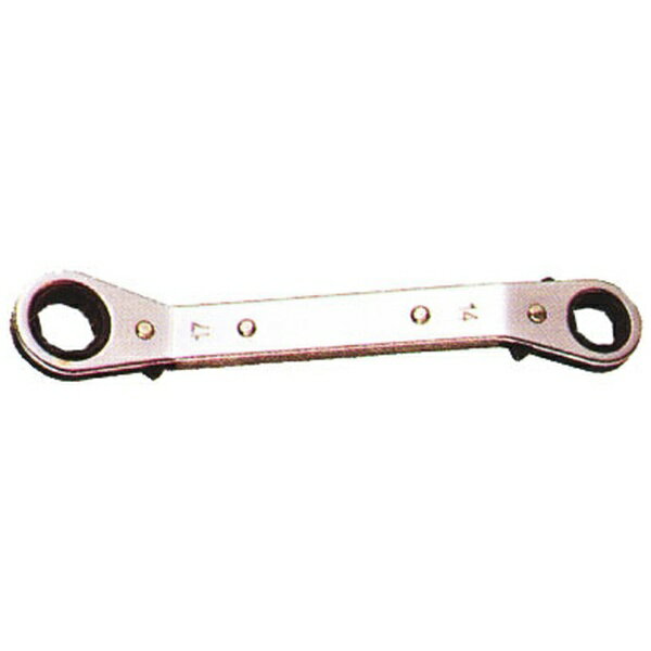 作業がしやすい角度のついたオフセットタイプの板ラチェット。