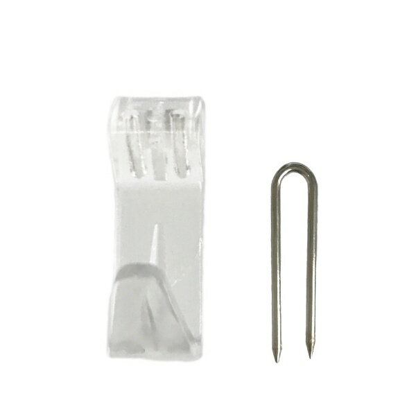 目立たない透明感のあるフックです。安全荷重：4kg素材：ポリカーボネートUピン1本付