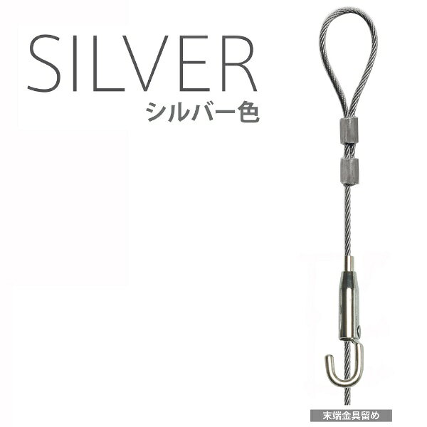 ベーシックなワイヤー自在です。安全荷重：50kg長さ：4m太さ：φ2.0カラー：シルバー色末端金具留め