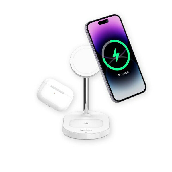 ●iPhoneとAirPodsを同時に充電できる充電スタンドMagSafe対応のiPhoneシリーズ、ワイヤレス充電対応のAirPodsシリーズを同時に充電でき、さらにUSB Type-C出力ポートを利用してもう1つのガジェットへの充電も可...