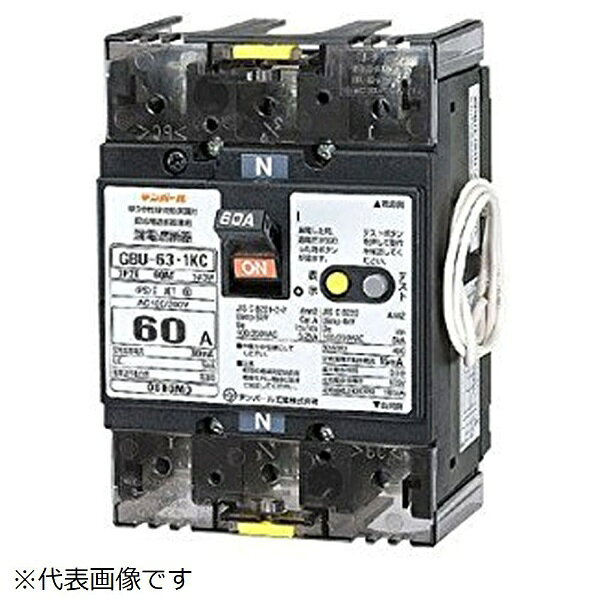 ●定格使用電圧： 100/200V●定格電流： 60A●定格感度電流： 30mA●極数： 3P●素子数： 2E●フレーム： 60AF●最大動作時間： 0.1秒●表面形端子仕様： 線押え方式 圧着端子使用可能●接続可能最大電線： 22mm2逆...