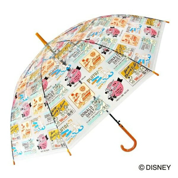 ディズニーのかわいいビニール傘。360°透明ベースで視界が悪い雨の日も安心です。開閉がジャンプ式だから片手でポンッと開いてとっても便利。
