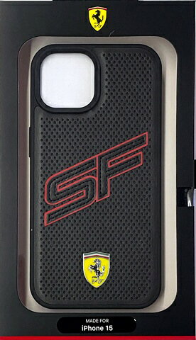 FERRARIライセンスケース iPhone15用 “SF”ロゴ入り 背面ケース