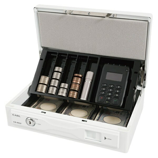 持ち運びにも適したスリムコンパクトサイズで、かつイベント物販で使いやすい便利な機能を詰め込みました。丈夫なスチール製のボディ、防犯用のシリンダー錠、キャッシュレス決済端末も収納できるコイントレー、決済種類や販促POPを掲示できる付属のマグネ...