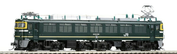 黄昏時の寝台特急、トワイライトエクスプレスをけん引したEF81を1/80で再現！■1989年運転開始されたトワイライトエクスプレス用のEF81は、客車と合せた緑に黄色帯塗装が施され、後年は客車のリニューアルに合わせ黄色帯の上下に銀帯が追加さ...