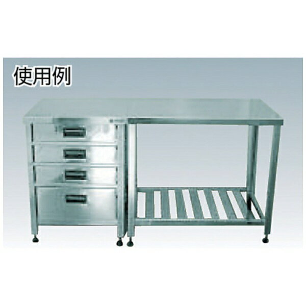 ■補強入り天板を使用のため、机・作業台・物置台として使用可能です。■引き出しが付いていますので、整理収納が可能です。■オプションでキャスターへの変更が可能です。■Φ75のキャスターを付けると全高は850mmになります。【用途】・工場。・研究...