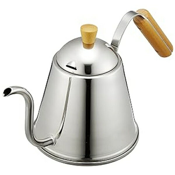 取手とツマミにナチュラルな温かみのある天然木を使用し表面はマットな質感のつや消しタイプで落ち着いた雰囲気のドリップポットです。細い注ぎ口と緩やかなカーブを描いた太さが一定なネックデザインは注ぐ湯量のコントロールがしやすくムラなく安定して注ぐ...