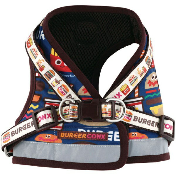 ワンちゃん専用の散歩用ベストハーネス。夜間も安心反射テープ付き。