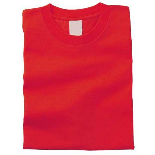 ※Tシャツ・インクの色は印刷物と異なる場合がございます。ご了承ください。身丈：740mm、身巾：550mm、袖丈：220mm綿100％、コーマ150g/m2 カラーTシャツ(ヘビーウェイト) L レッド（版画 孔版 オリジナルTシャツ）
