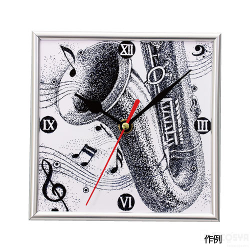 コピーした紙の上に透明板を置いて油性ペンを使って、点描画を描きます。実用的な時計ができるセットです。●セット内容：画紙用透明板（150×150×0.2mm）穴あき×1●画用紙（150×150mm）穴あき×1●メタリックフレーム（150×15...