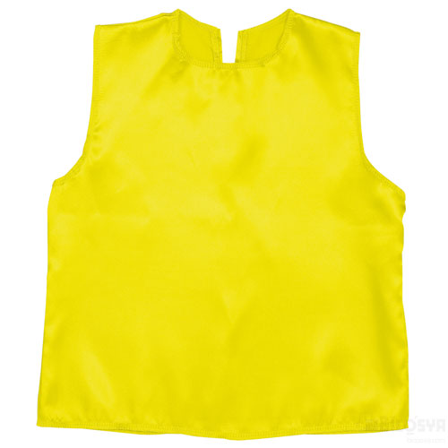 大人気！ サテン生地のシャツ！ ソフトサテンシャツ Cサイズ 黄（運動会 衣装ベース）