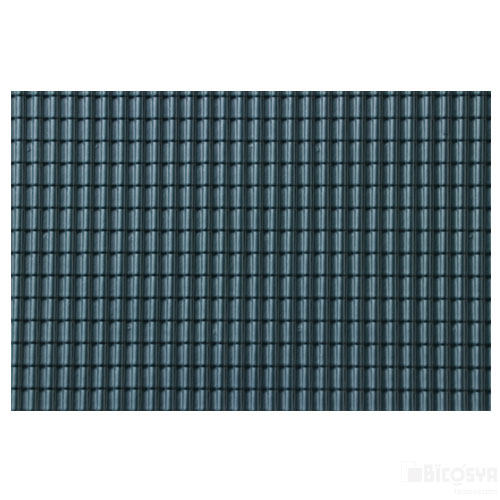 手軽にジオラマ作りが楽しめる素材！ サイズ：29.5×19.5×0.35mm セット内容：本体×5 重量：110g 材質：PVC ジオラマプレート 屋根瓦 5枚組［メール便：80］（工作キット ホビー 模型趣味 モールド入り 時短 情景模型）