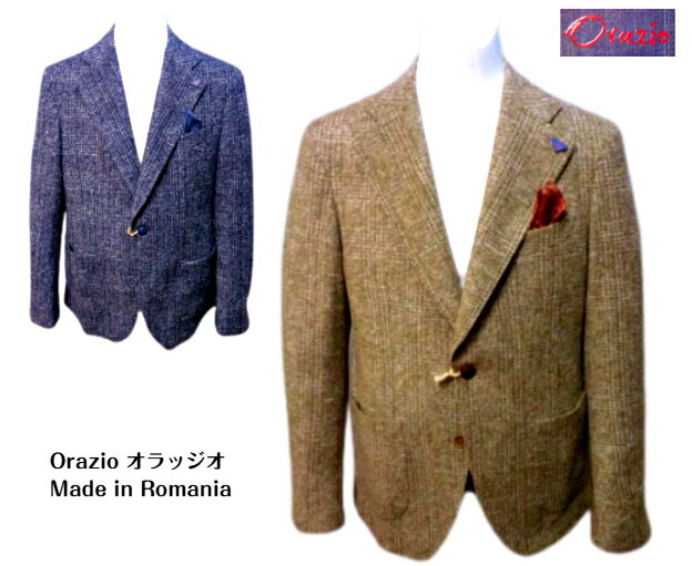 商品情報素材・材質ポリエステル62%・毛38%/裏地・ポリエステル100%/Romania製サイズ52(LL) 胸廻り(106cm)・胴廻り(102cm)・肩巾(43cm)・着丈(71cm)・裄丈(86cm) 　 50(L) 胸廻り(102...