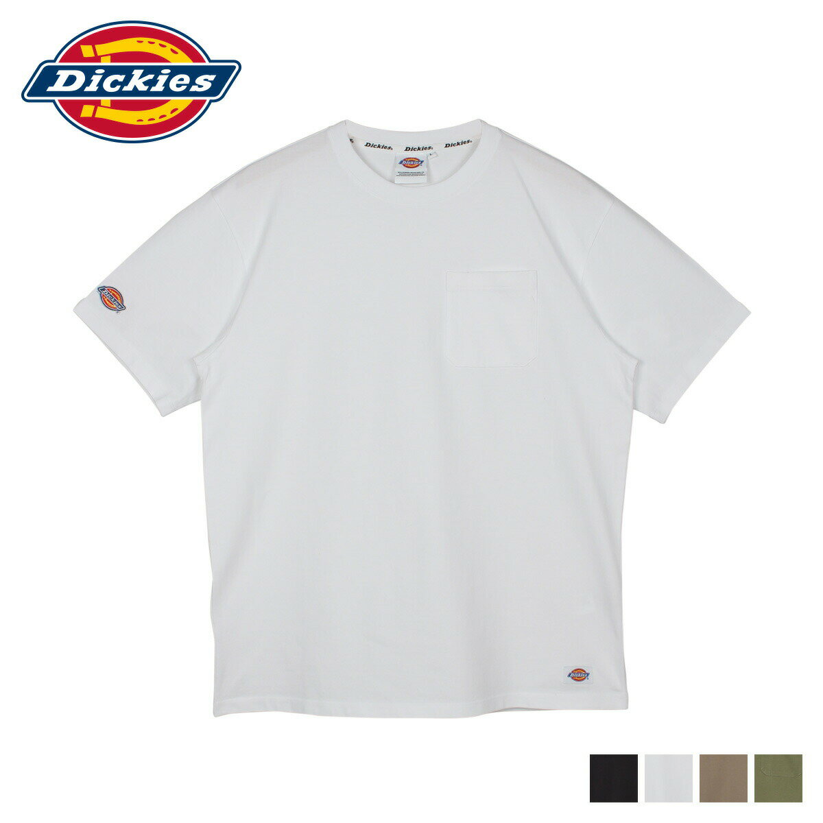 商品説明 【アメリカでは作業着の大定番として親しまれている丈夫な男のワークウェア Dickies】 DickiesからシンプルなデザインのTシャツが入荷しました。右袖にブランドロゴが配されているのがポイントのアイテム。胸元には、ポケットが付...