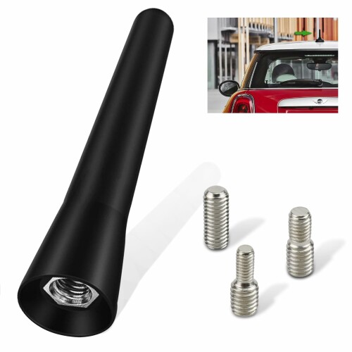 Topamz ショートアンテナ 6.5cm 車用 AM/FM ラジオアンテナ カーボンファイバー製 高感度 汎用設計 簡単取り付け 付属パーツ一式 カーオーディオ対応 【商品仕様】カーアンテナ本体長:約6.5cm、3種類のネジ付属で。付属ネ...