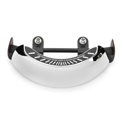 Walfront バイク広角バックミラー 角度調整可能 オートバイバックミラー オートバイ広角バックミラー ホログラムバックミラー 180° 広角視線 安全運転 後ろ状況確認 汎用性 側面ミラー 補助ミラー ABS +クローム オートバイ ...
