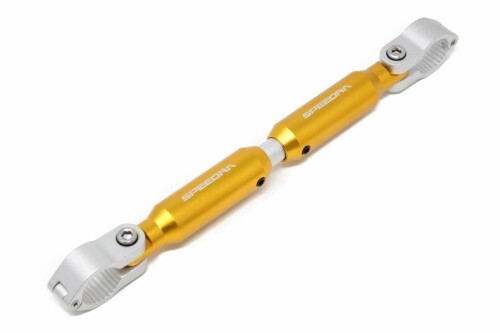 SSK アジャスタブルハンドルブレース 225mm-330mm クランプカラー:シルバー センターバーカラー:マットゴールド 汎用 クランプカラー:シルバー センターバーカラー:マットゴールド パッケージ重量: 0.23 kg ■適合車種 ...