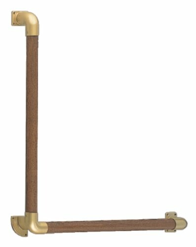 シロクマ L形丸棒手すり 600×600 AG/ミディアムオーク BR-511N 商品サイズ (幅X奥行X高さ) : 600×600mm アパレルサイズ(対応サイズ) : 35[ファイ] 材質 : 自然木+亜鉛合金 その他 : 色:AG・ミ...