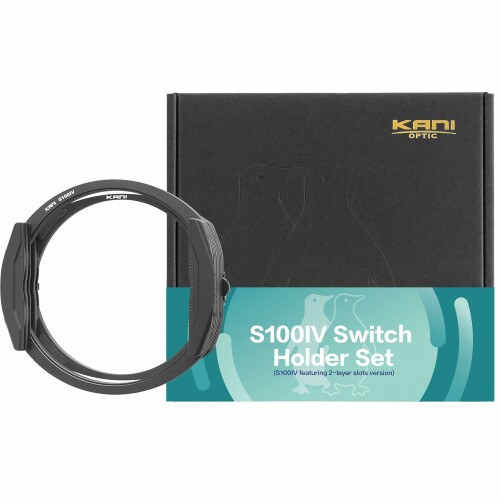 KANI 100mm幅 S100IV スイッチホルダーセット 2枠仕様 ホルダースロット独立回転可能 3枚装着可能 フィルターフレーム付き専用 アダプターリング別売 ステップアップリング別売 収納ケース付属 アルミ製 819859 被写体側...