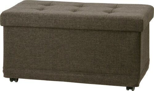 不二貿易 収納スツール ボックスベンチ 幅76×奥行38×高さ39.5cm チャコール 折りたたみ オットマン キャスター付き ベルク 51304 移動も収納もマルチに活躍! フォールディングベンチ サイズ:幅76×奥行38×高さ39.5c...