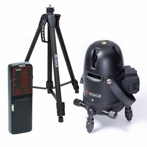 VOICE レーザー墨出し器 フルラインレーザー Model-R8 三脚・受光器セット フルライン照射モデル アプリからの遠隔操作 タッチスイッチ ?【シリーズ累計 96,000台突破!】VOICE レーザー墨出し器から、デザインと機能をア...