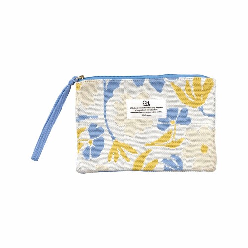 Wpc. Patternsニットフラットポーチ ポルクオフ 洗濯機使用可 マルチ 化粧ポーチ 旅行 トラベル 可愛い おしゃれ レディース W145-482-204 ニット素材のカラフルな柄が目を惹くフラットポーチバッグの中の小物の収納に。...