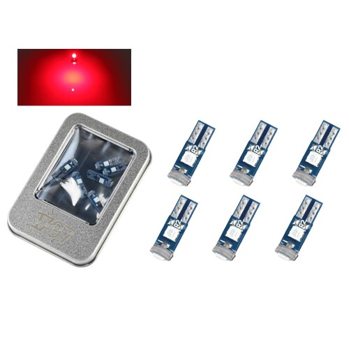 1797 メーター球 パネル球 T5 LED エアコン球 ウェッジ球 レッド 赤 車内灯 メーター エアコン パネル ダッシュボード インパネ 汎用 LEDバルブ LED電球 ランプ ライト マイクロ 球 12V 自動車用 バイク用 明るい...
