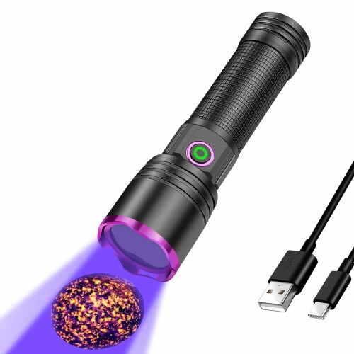 XLENTGEN 20W UVライト懐中電灯 365nm,アニサキスライト ブラックライト紫外線懐中電灯、樹脂硬化・釣り・接着剤乾燥・蛍光・サソリ・鉱石採集・ペット尿検知用 目には見えない汚れに対策に 4000mAh電池を付き 【エクストリ...
