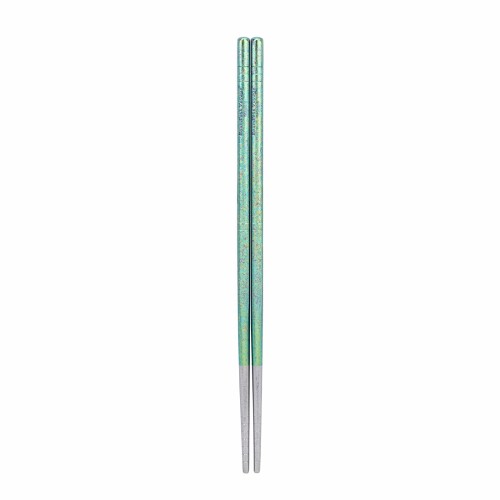 Boundless Voyage チタン箸, 純チタン製, カラフル結晶仕上げ, 230mm長さ, 軽量16g, 滑り止めテクスチャー, 食洗機対応, アウトドア・キャンピング用, モデルTi1006T, 7色 (グリーン) 【商品詳細】 ...