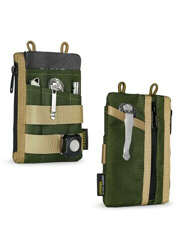 VIPERADE VE16N EDC Pouch, Pocket Organizer for Men, 5 EDC Pocket Pouch with 2 Zipper Pockets, Slim EDC Wallet EDC Pocket...