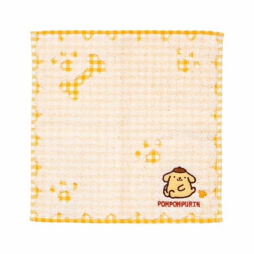 サンリオ(SANRIO) プチタオル（チェック） ポムポムプリン ハンカチ 583201 本体サイズ:約幅20×奥行0.4×高さ20cm。主な材料・原料:綿100% 無撚糸使用 ※総柄デザインの部分は、商品によって柄の出方が若干異なります。...