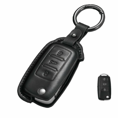 Khgdfvw フォルクスワーゲン VW専用 キーケース 新型 本革 キーカバー ゴポロ (POLO) ビートル ティグアン (TIGUAN) PASSAT ARTEON対応 防水 汚れ防止 軽量 自動車スマートキーケース カスタム パーツ...
